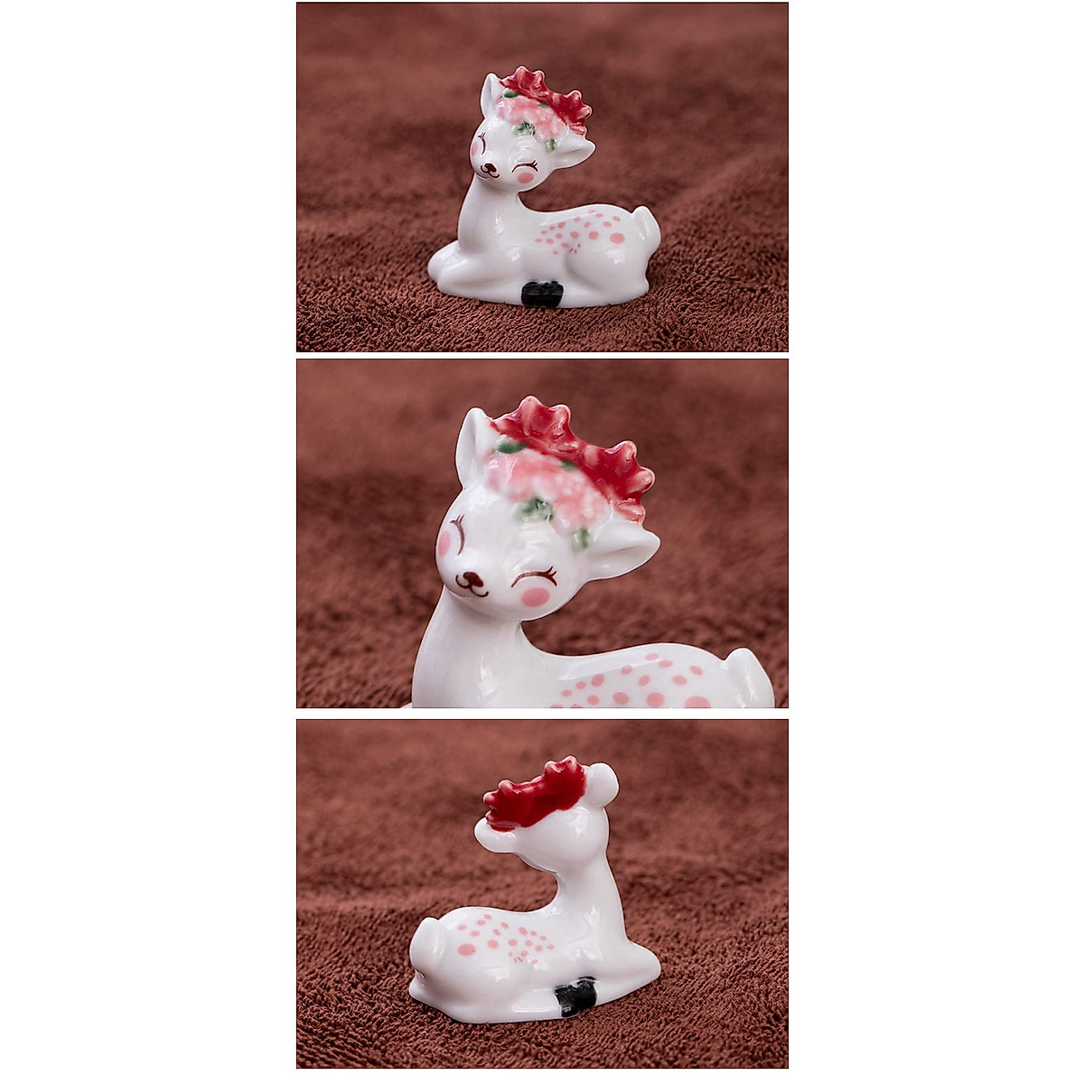 KLAPR APOLM Deer Ceramic Chopstick Rest Sika Deer Four Colors Perfect for Families,Christmas Restaurants and Izakaya Exquisite Chopstick Rests