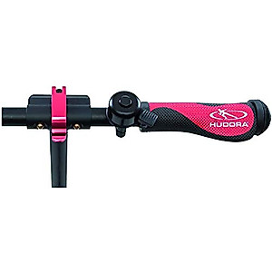 Hudora Folding ,Adjustable Height Scooter for Adults 300 Lbs ,Teens 12 Years and up, Kick Scooter for Outdoor Use (Black)