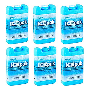 Cryopak Reusable Ice Pack for Lunch Boxes (6 Pack) (Ice Mats for Coolers)