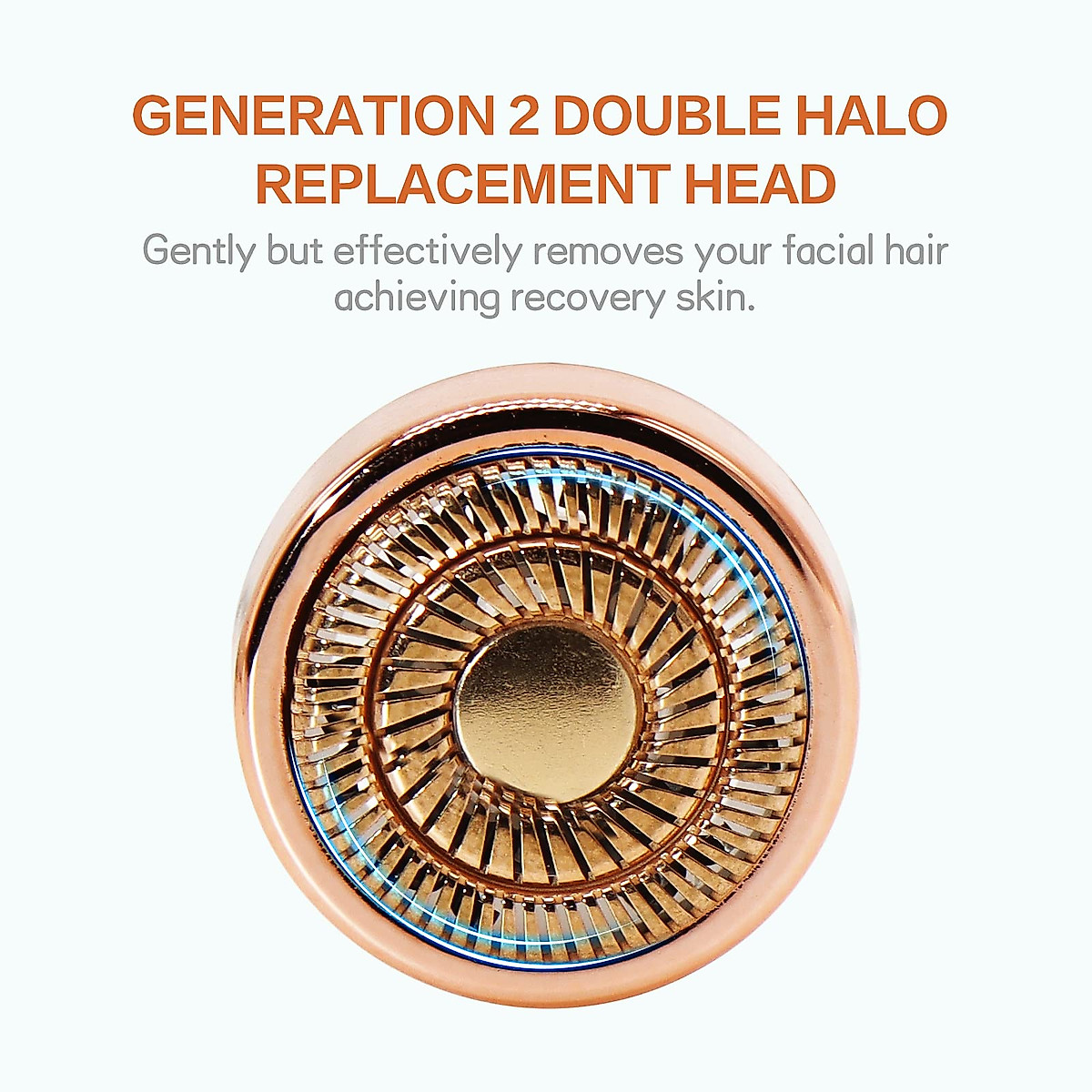 4 Count Facial Hair Remover Replacement Heads with 1 Cleaning Brush, for Flawless Finishing Touch Facial Hair Removal Tool for Women