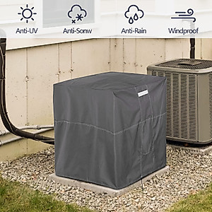 Yesland Square Air Conditioner Cover - 34 x 34 x 30 Inches - Durable AC Cover Water Resistant Fabric Windproof Design for Outside Units