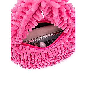 GORGLITTER Women's Fashion Fluffy Satchel Bag Y2K Tote Bag Purse for Autumn and Winter Pink One Size