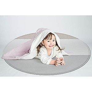 Parklon Pure Soft Round Mat Double Herringbone/Macaroon (54.3 x 54.3 x 0.47 in.)