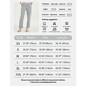 Gihuo Women's Sherpa Lined Sweatpants Winter Warm Fleece Lined Sweatpants with Pockets Fleece Jogger Pants Athletic (2# Light Grey, Small)