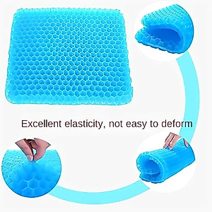 Gel Pressure Relief Cushion - 2024 New Cooling Gel Seat Cushion for Long Sitting, Gel Cushions Seat Pad for Office Chair Car Driver, Ergonomic Supportive Seat Cushion for Stadium (A 8.7*6.7*0.8 in)