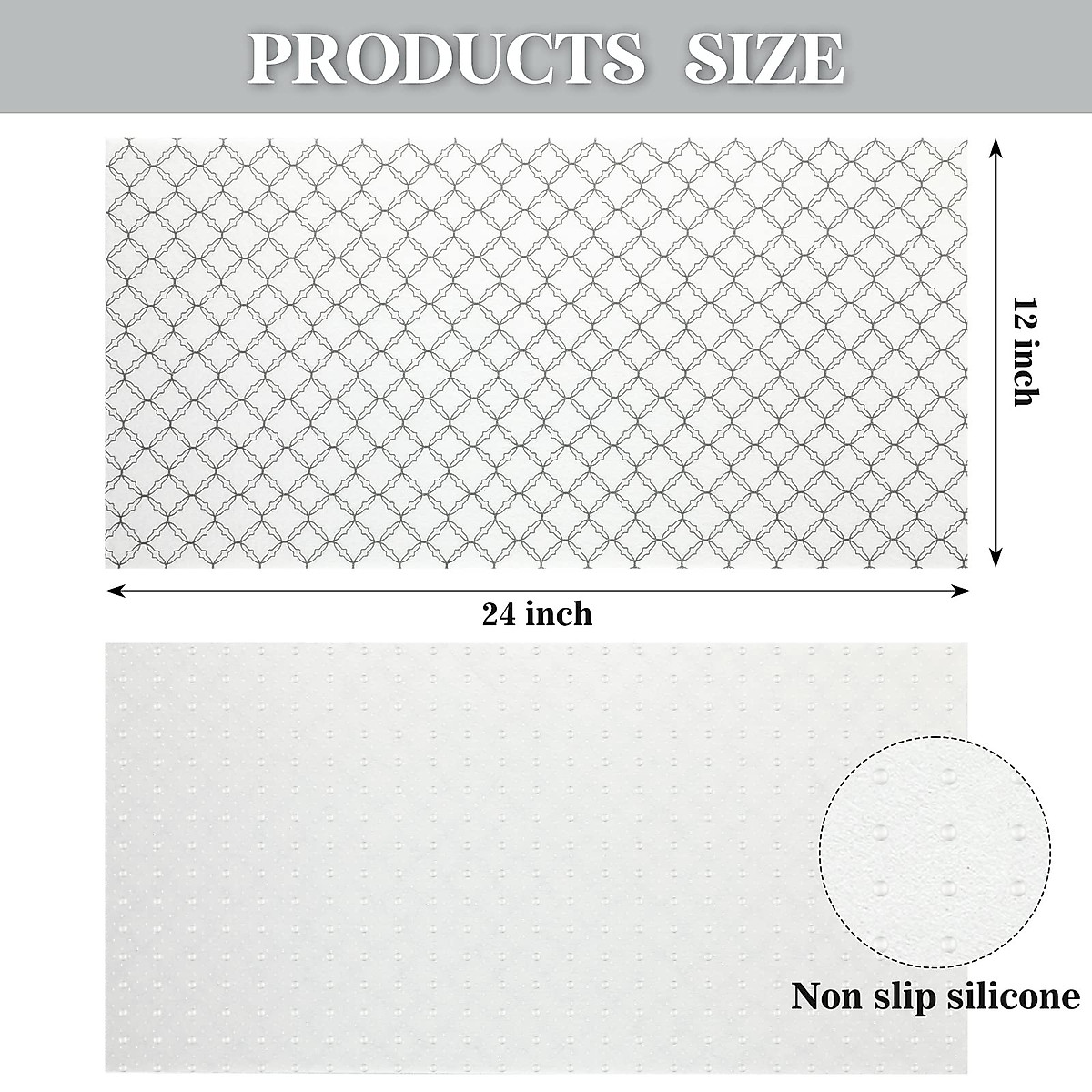 Amyhill 10 Pcs Refrigerator Liners Refrigerator Shelf Liners Absorbent Fridge Liner Refrigerator Mats Washable Fridge Drawer Liners for Shelves, Kitchen, Home, Cabinet, Trays(Stylish, 12 x 24 Inch)