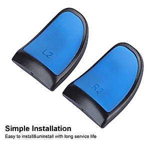 Dancal L2 R2 Controller Extenders Buttons Extension Trigger Soft Touch Extended Grips for PS4 (Blue)