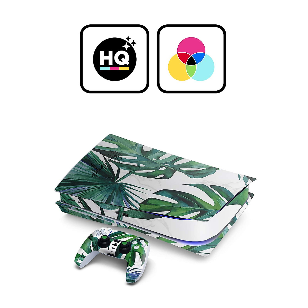 Head Case Designs Officially Licensed Nature Magick Green Art Mix Vinyl Faceplate Sticker Gaming Skin Decal Cover Compatible With Sony PlayStation 5 PS5 Disc Edition Console