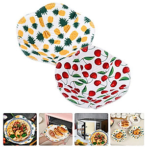 Cabilock Hot Bowl Holder 2pcs Insulated Bowl Holder Microwave Bowl Cozy Plate Huggers Safe Plate Huggers for Microwave Heating Soup Leftover Food Meals Hot Bowl Cozy