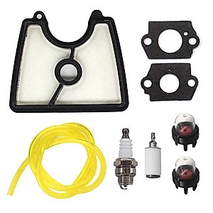 AISEN Tune Up Kit for 545112101 Husqvarna 125B 125BX 125BVX 28CC 170 MPH Leaf Blower Air Filter Fuel Line Spark Plug