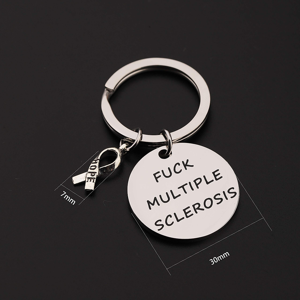 Lywjyb Birdgot Fuck Multiple Sclerosis Keychain (FUCK MS)