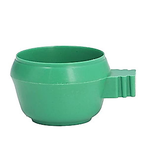 Bird Feeders, 25 Pcs Mini PP Plastic Birds Cage Sand Cup Feeding Holder Mosaic Card Installation Easy to Use Green Design Parrot Food Water Bowl Pigeons Birds Cage Sand Cup for Parrot Pigeon(S)