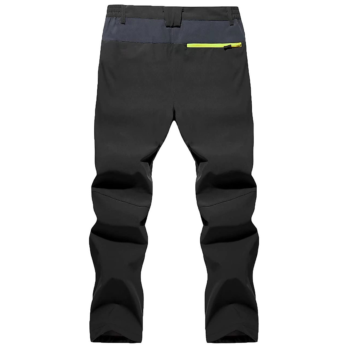 MAGCOMSEN Hiking Pants Mens Spring Pants for Men Waterproof Pants Camping Pants Mens Work Pants with Zipper Pockets Lightweight Pants for Men Black