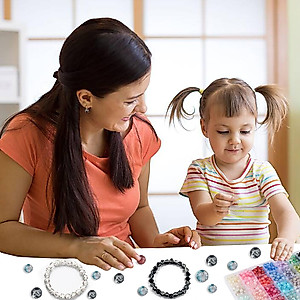 700pcs Crack Glass Beads for Jewelry Making -AIXPROBEAD 8MM Beads Bracelet Making Kit with Crystals, Charms, and Friendship Bracelet Beads - Jewelry Making Supplies for Adults and Girls