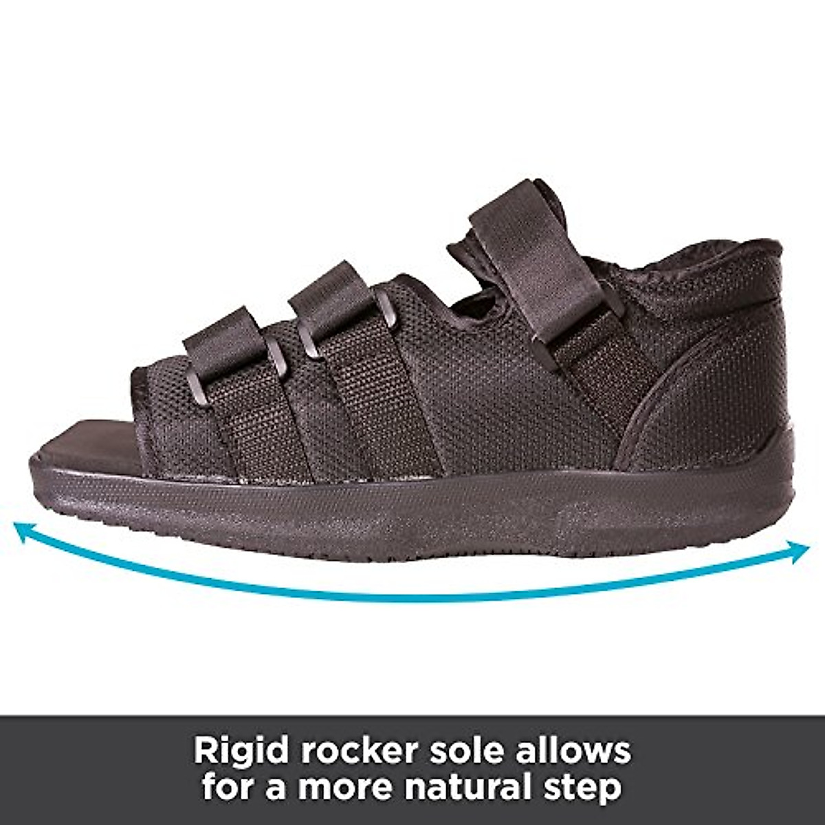 BraceAbility Post-op Shoe for Broken Foot or Toe | Medical/Surgical Walking Boot Cast, Stress Fracture Brace & Orthopedic Sandal with Hard Sole (Small - Female)