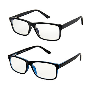 2 Pack Of Blue Light Blocking Glasses – Anti-Fatigue Computer Monitor Gaming Glasses Prevent Headaches Gamer Glasses