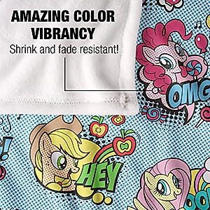 My Little Pony Blanket, MLP Pop Art Pattern Silky Touch Super Soft Throw Blanket 50" x 60"