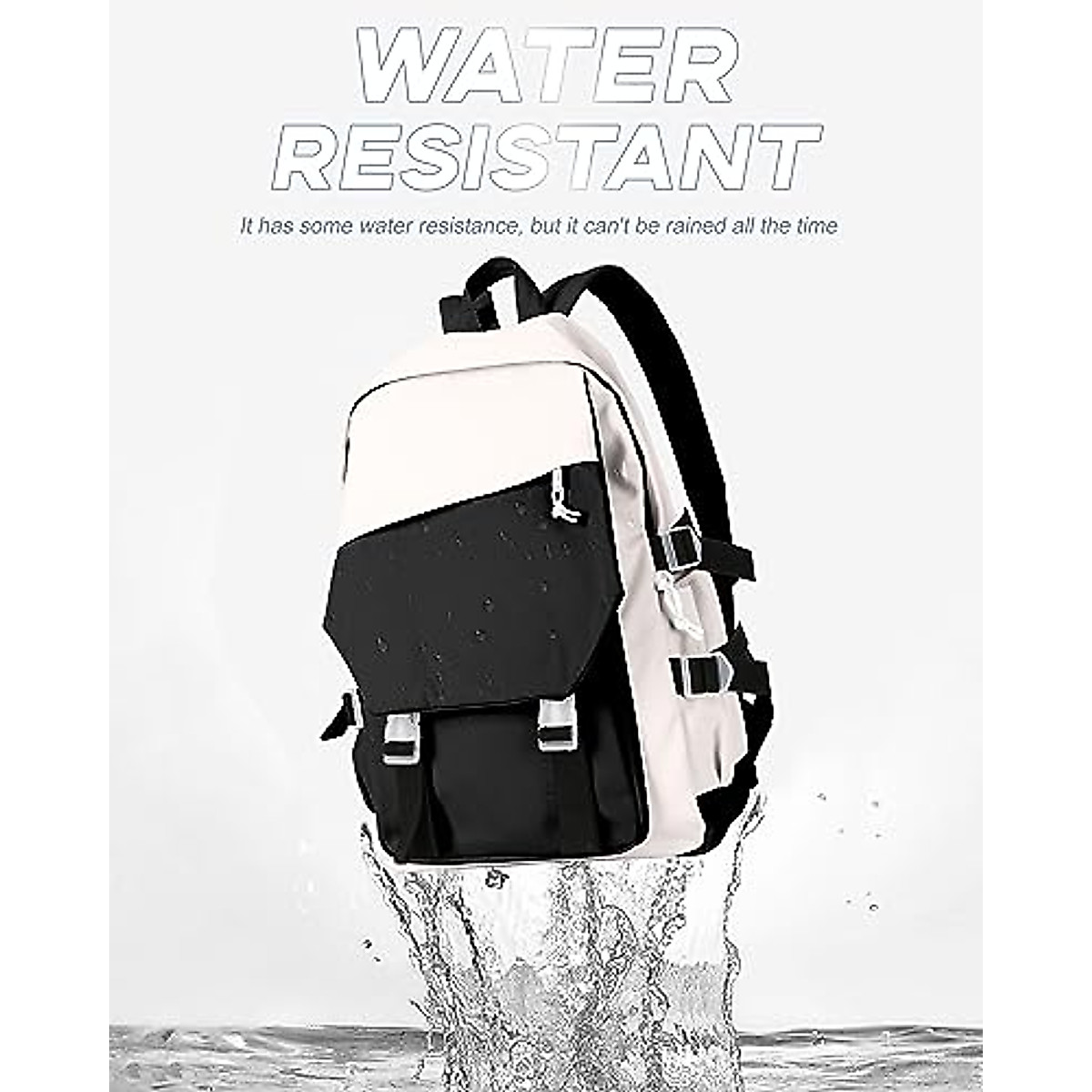 UPPACK Black small backpack for women aesthetic college backpack Bag travel bag Hiking Preppy Backpack for Men Lightweight Casual Daypack