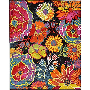 Unique Loom Lyon Collection Area Rug - Kennedy (8' x 10' Rectangle, Black/ Green)