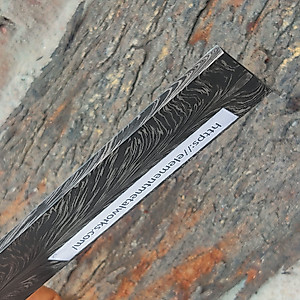 Element Metal Works DAMASCUS STEEL CUSTOM HAND MADE FEATHER PATTERN BLANK BILLET 20" FOR KNIFE MAKING