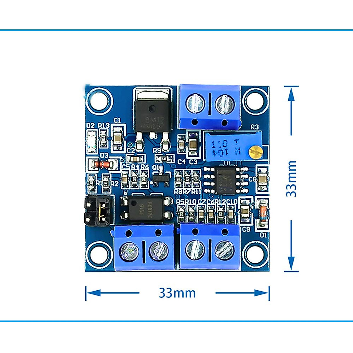WSDMAVIS 2Pcs PWM to Voltage Module 0% -100% PWM Converted to 0-10V Voltage Digital Analog Signal Converter for PLC Signal Interface Switching