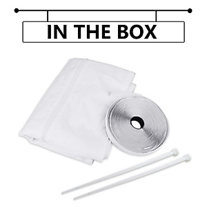 BJADE'S Window Seal Kit for Portable Air Conditioner Unit and Tumble Dryer,158Inch Seals with Zipper and Adhesive Fastener , White