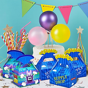 Haxpacal 16 Pcs Video Game Llama Goodie Bags Party Boxes for Battle Gamers Birthday Party Supplies Decorations Favors