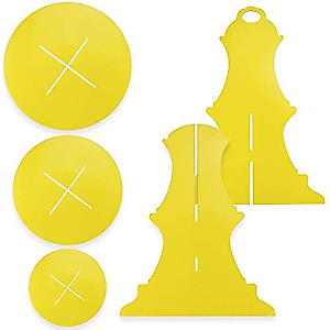 Faxco 3 Pack 3-Tier Colorful Round Cardboard Cup Cake Holder Stand Dessert Tower, Reusable Pastry Serving Platter Food Display, Birthday Wedding Special Event Decoration