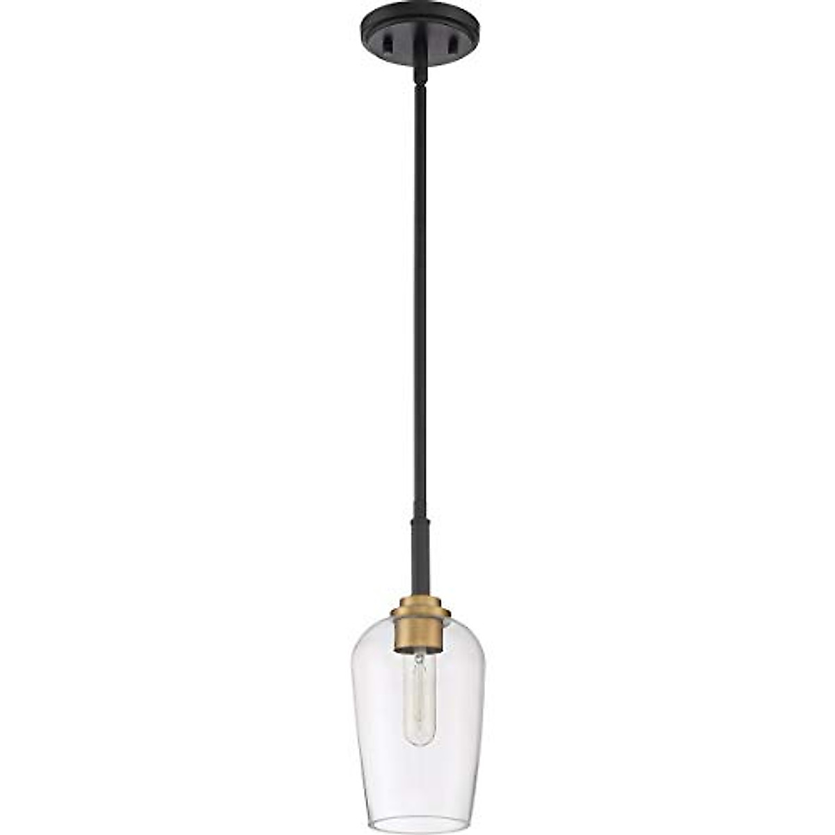 Quoizel SGR1505EK Sagamore Mini Pendant Ceiling Lighting, 1-Light 100 Watt, 13" H x 5" W, Earth Black