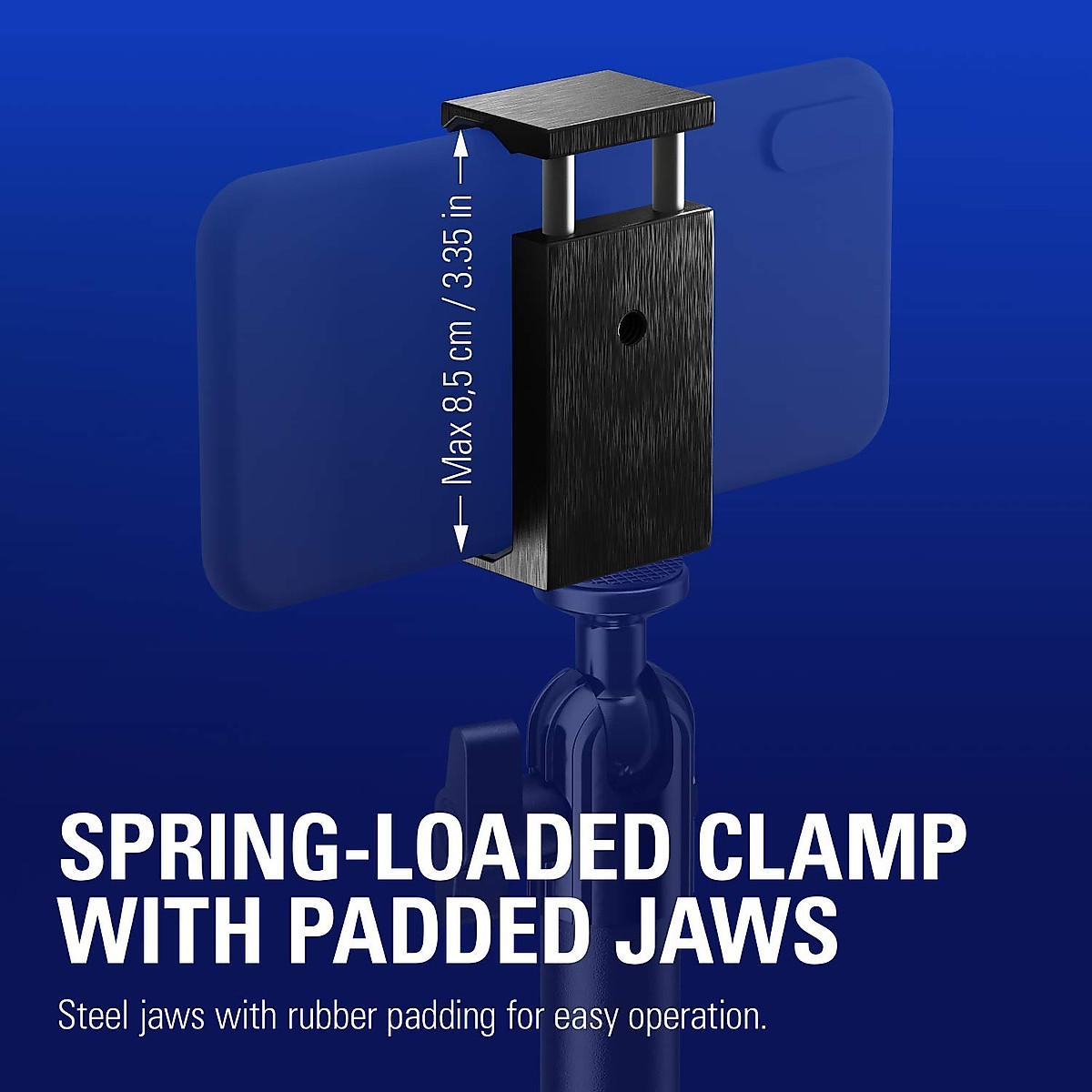 Elgato Phone Grip, Premium Spring-Loaded Smartphone Clamp with Padded Jaws for 1/4 inch Thread Mounts or Tripods, perfect for TikTok, Instagram, Streaming, Videoconferencing and Studios