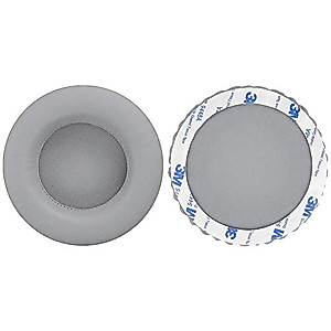 Geekria QuickFit Protein Leather Replacement Ear Pads for SteelSeries Siberia V1, Siberia V2, Siberia V3 Prism Gaming Headphones Earpads, Headset Ear Cushion Repair Parts (Grey)