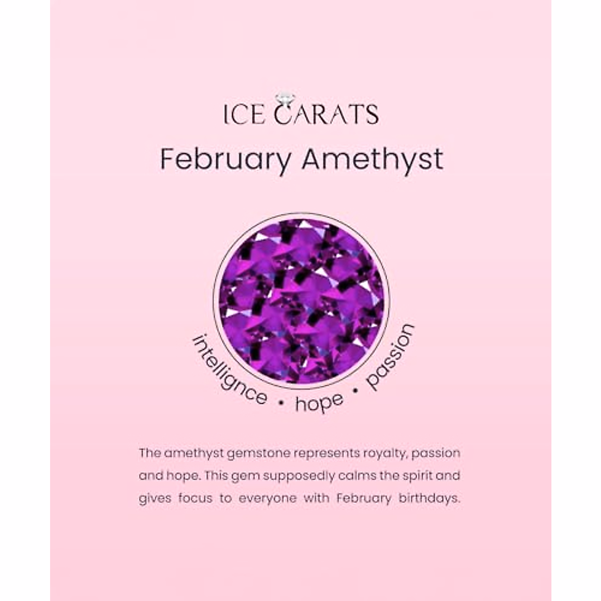 IceCarats 10K White Gold Purple Amethyst Ring Gemstone Band February Birthstone Jewelry Size 6