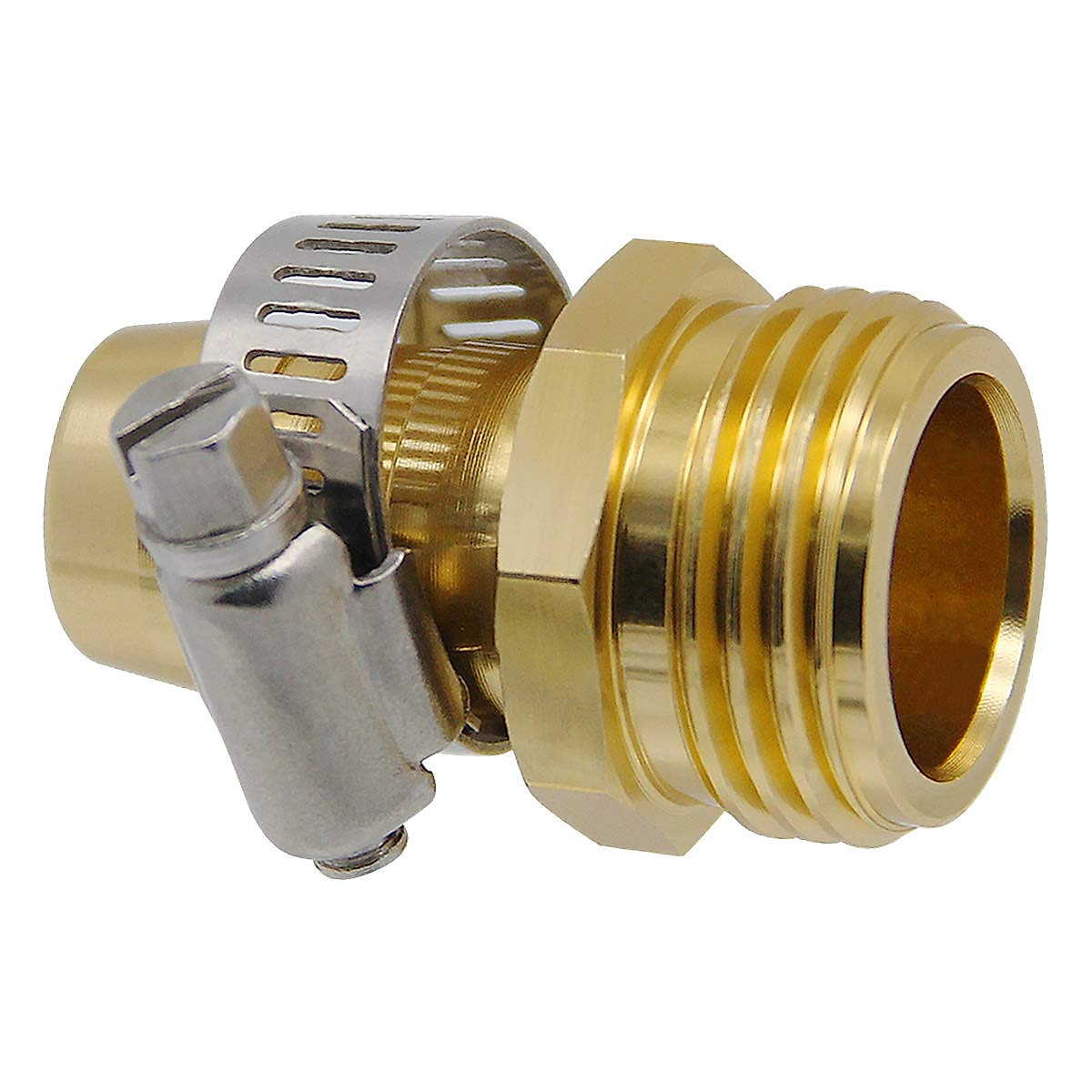 Lifynste Garden Hose Repair Connector with Clamps, Male and Female Garden Hose Fitting, 3 Set