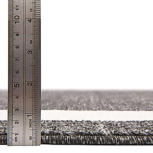 Unique Loom Del Mar Collection Area Rug - Maria (7' 10" Round, Black/ Ivory)