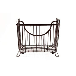 Spectrum Diversified Ashley Stackable Basket, Large, Bronze