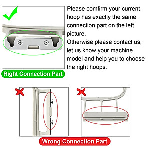 Sew Tech Embroidery Hoops for Brother PE800 SE1900 PE770 780D PE700 PC6500 Brother Innovis 1250 700 Babylock Embroidery Machine Hoop