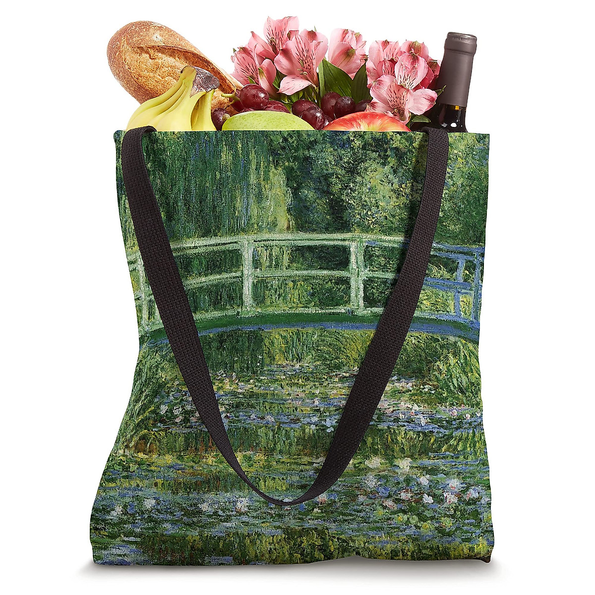 Monet's Water Lilies and Japanese Bridge Garden Tote Bag