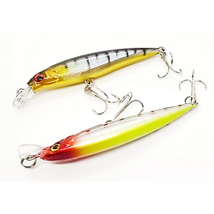 3.54 in Fishing Lures Minnow Hard Bait Slow Sinking Swimbait Fishing Tackle Kits for Bass