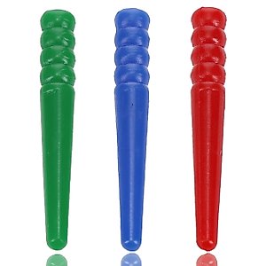WE Games Replacement Plastic Cribbage Pegs, 36 Standard Crib Board Pegs in Assorted Colors, Tapered Pegs for Cribbage Board Games, Bulk Set Cribbage Pegs