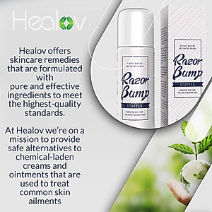 Roll On Razor Bump Treatment for Bikini Area, Legs, Underarms, Groin, Face – Natural Post Shaving & Waxing Dark Spot Removal Ingrown Hair Razor Burn Relief Ointment Solution for Women & Men