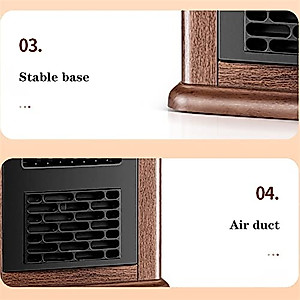 Outdoor Garden Heater Space Heaters for Indoor, Quiet&Fast Ceramic Heater with Remote,Oscillating,9H Timer,LED Display with Touch Control, Wood Grain Look Electric Heater Patio Hea