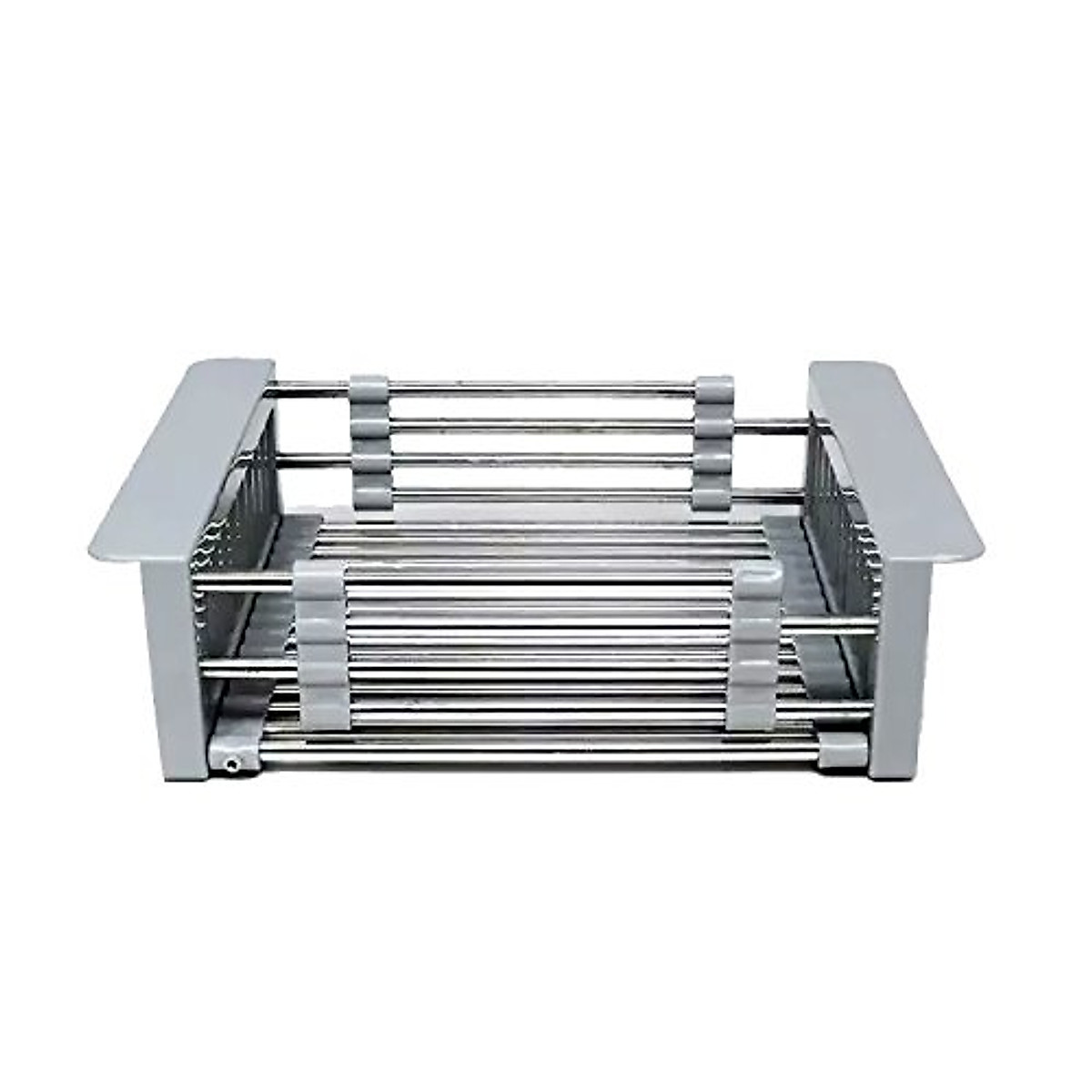 Dowell Kitchen Sink Dish Drying Racks Holders Drainer Basket - Stainless Steel Dish Drainer with Adjustable Arms Holder Functional Kitchen Sink - Organizer for Vegetable and Fruit
