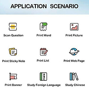 XXXDXDP Receipt Printer, Mini Blue-Tooth Thermal Photo Printer Pocket Note Receipt Printer (Color : D)