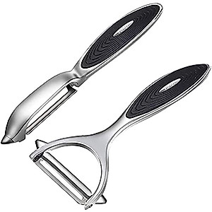 Potato, Vegetable, Apple Peelers for kitchen, Fruit, Carrot, Veggie, Potatoes Peeler, Y-Shaped and I-Shaped Stainless Steel Peelers, with Ergonomic Non-Slip Handle & Sharp Blade, Good Durable (2PCS)