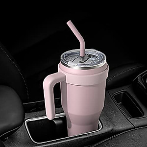 Zenbo 40 oz Tumbler with Handle–Stainless Steel Vacuum Insulated Mug Cup with Handle,Lid and Straw,Keeps Drinks Cold up to 34 Hours – Sweat-Proof Body, Dishwasher Safe