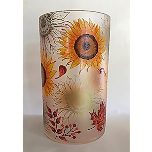 Yankee Candle Fall Sunflowers Large Glass Jar Candle Holder