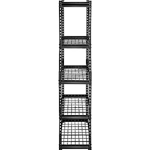 VEVOR Storage Shelving Unit, 5-Tier Adjustable, 2000 lbs Capacity, Heavy Duty Garage Shelves Metal Organizer Wire Rack, Black, 36" L x 16" W x 72" H for Kitchen Pantry Basement Bathroom Laundry Closet