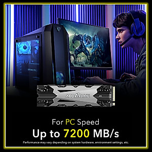 Addlink A95 4TB M.2 SSD Storage Expansion for PS5 Consoles with Heatsink, up to 7200 MB/s, Internal Gaming SSD -2280 PCIe NVMe Gen4X4 3D TLC with Dram NAND SSD (ad4TBA95M2P) Made in Taiwan