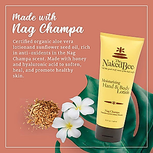 The Naked Bee Nourishing Body Lotion for All Skin Types (6.7oz) - Moisture Replenishing Lotion for Dry Skin with Nag Champa Sandalwood & Indian Massala