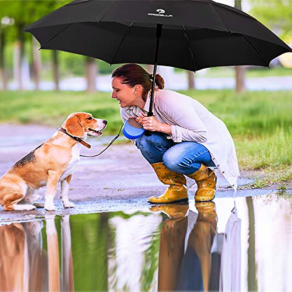 Procella 62 Inch Golf Umbrella Extra Large Automatic Open Windproof Waterproof Double Canopy Selected by World Top Golfers Oversize Vented Stick Umbrellas for Rain Best Golf Gifts for Men and Women